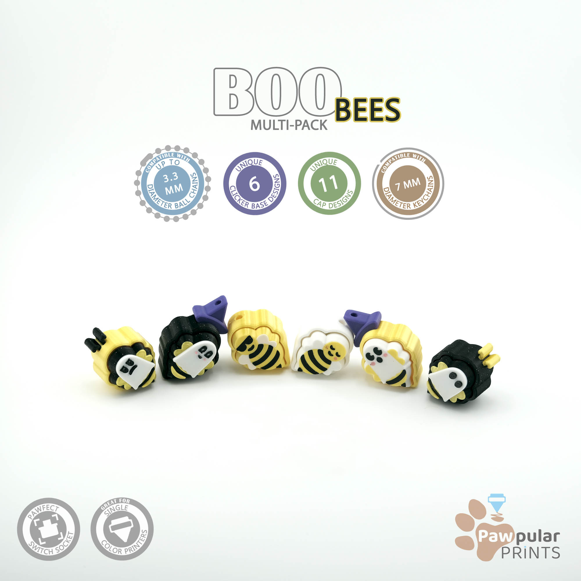 Boo Bees Multi-Pack 👻🐝🧹 - PawpularPrints Model Directory