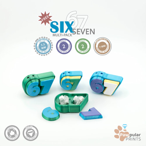 Six Seven Multi-Pack 🤷6️⃣7️⃣🥳 - Pawpular Prints Design Directory